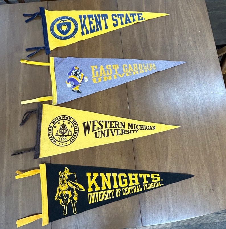 Vintage 20” University Pennants - Your Choice! - Multiple Vintage Felt ...