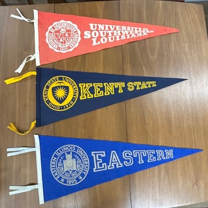 Vintage College Pennants - Your Choice! - University Kentucky, Florida ...