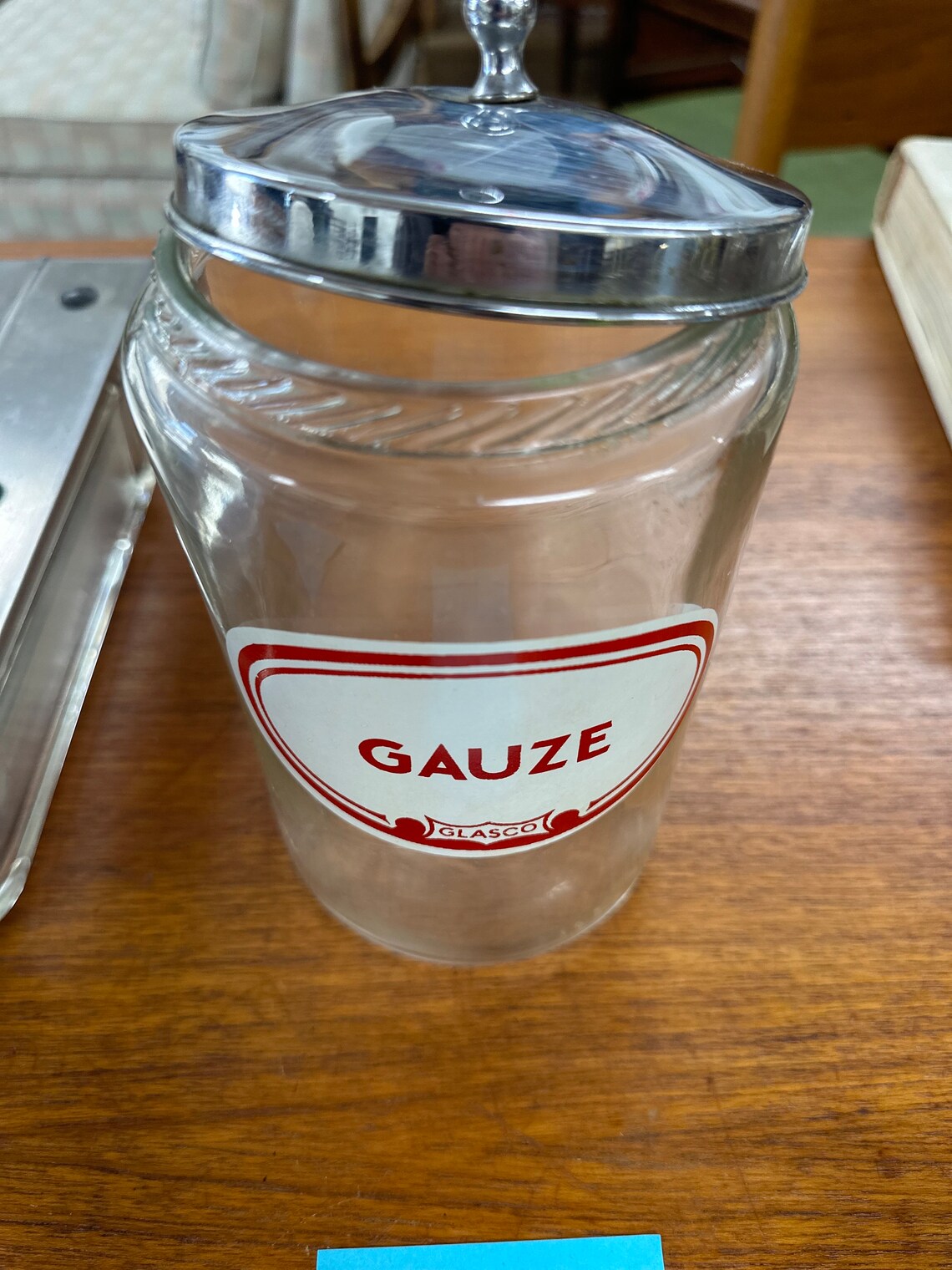 Rare Antique Medical Containers, Gauze Apothecary Glass Jar, Vintage ...