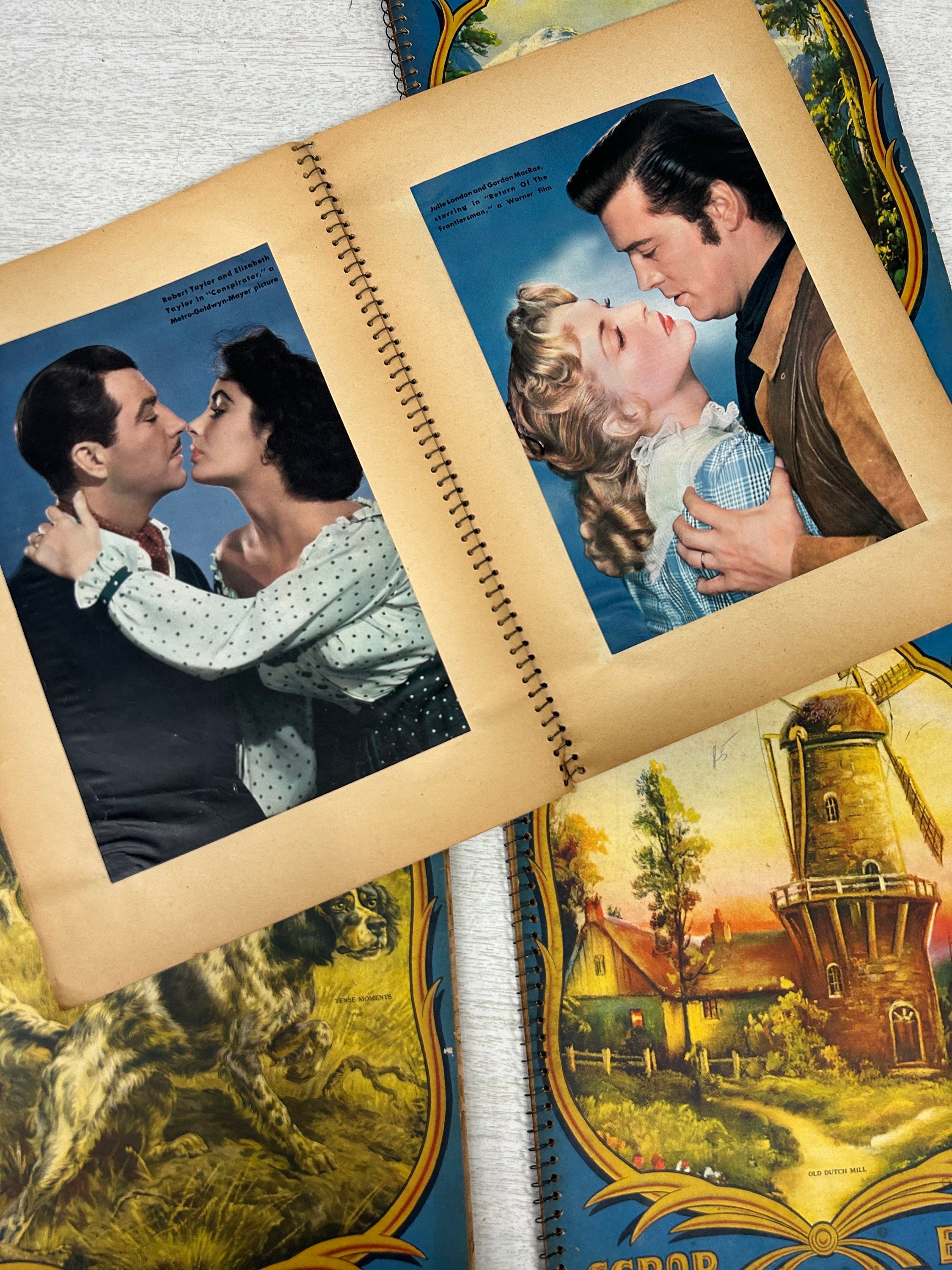 Vintage 1940s Paper Scrapbooks, Soft Cover Ring Scrapbook, Choose Your ...