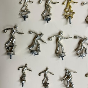 Vintage Metal Bowling Trophy Toppers, Mid Century, Dundie Award, DIY - Etsy