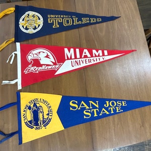 Vintage College Pennants - Your Choice! - University Kentucky, Florida ...