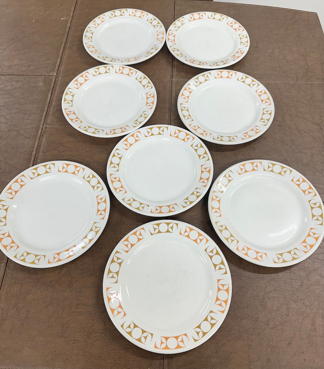 8 Vintage Shenango Lunch Plates, 70s Dining, Retro Dinnerware, - Etsy