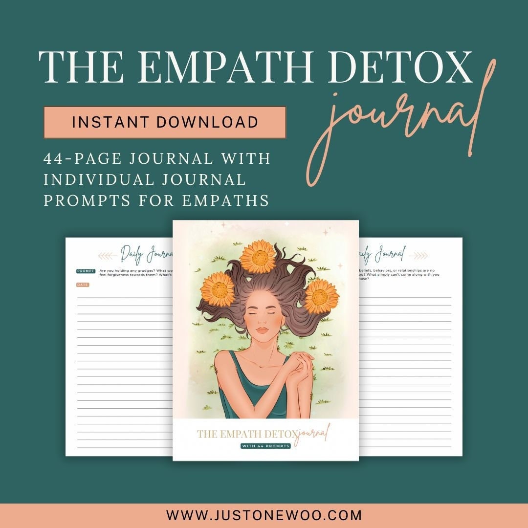 Printable "empath Detox" Journal | Instant PDF Download | 44 Journal Prompts for Empaths and ...