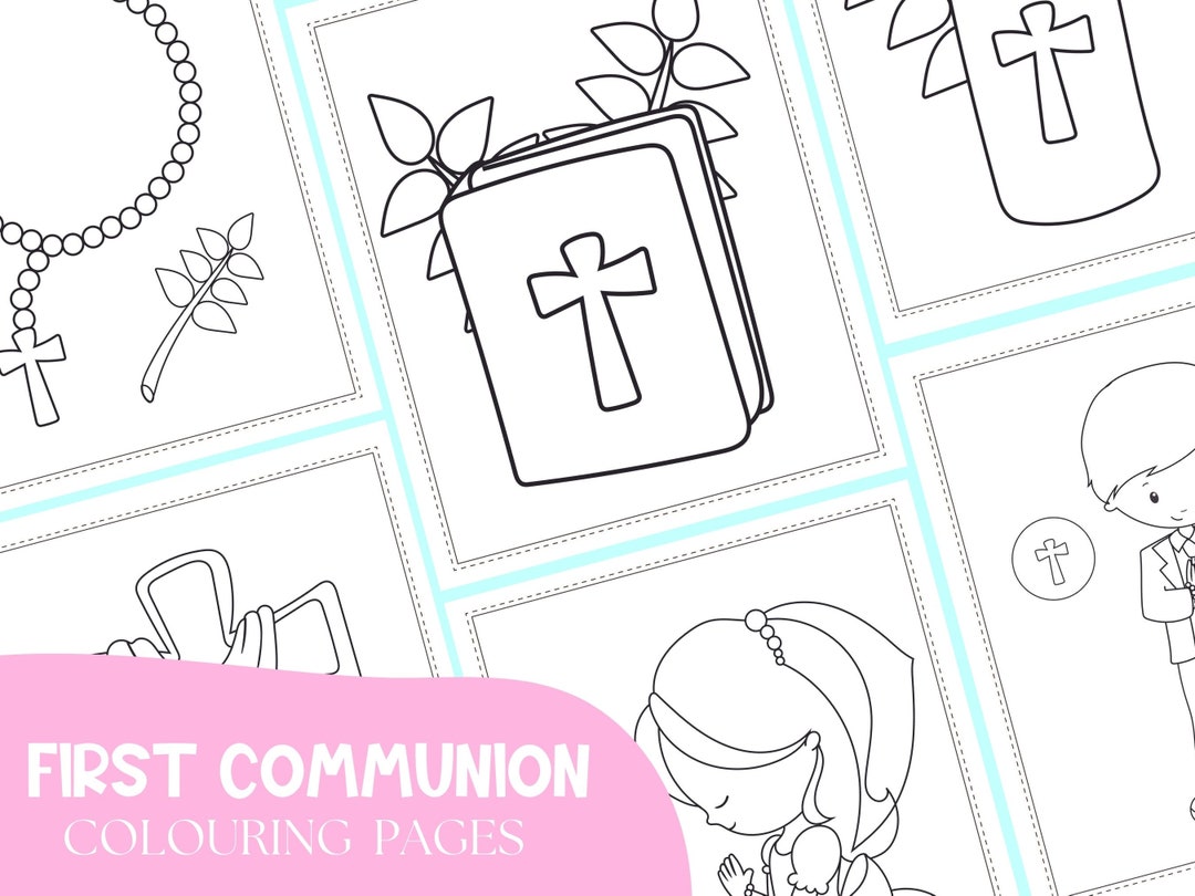 First Communion Colouring Book for Kids First Communion - Etsy
