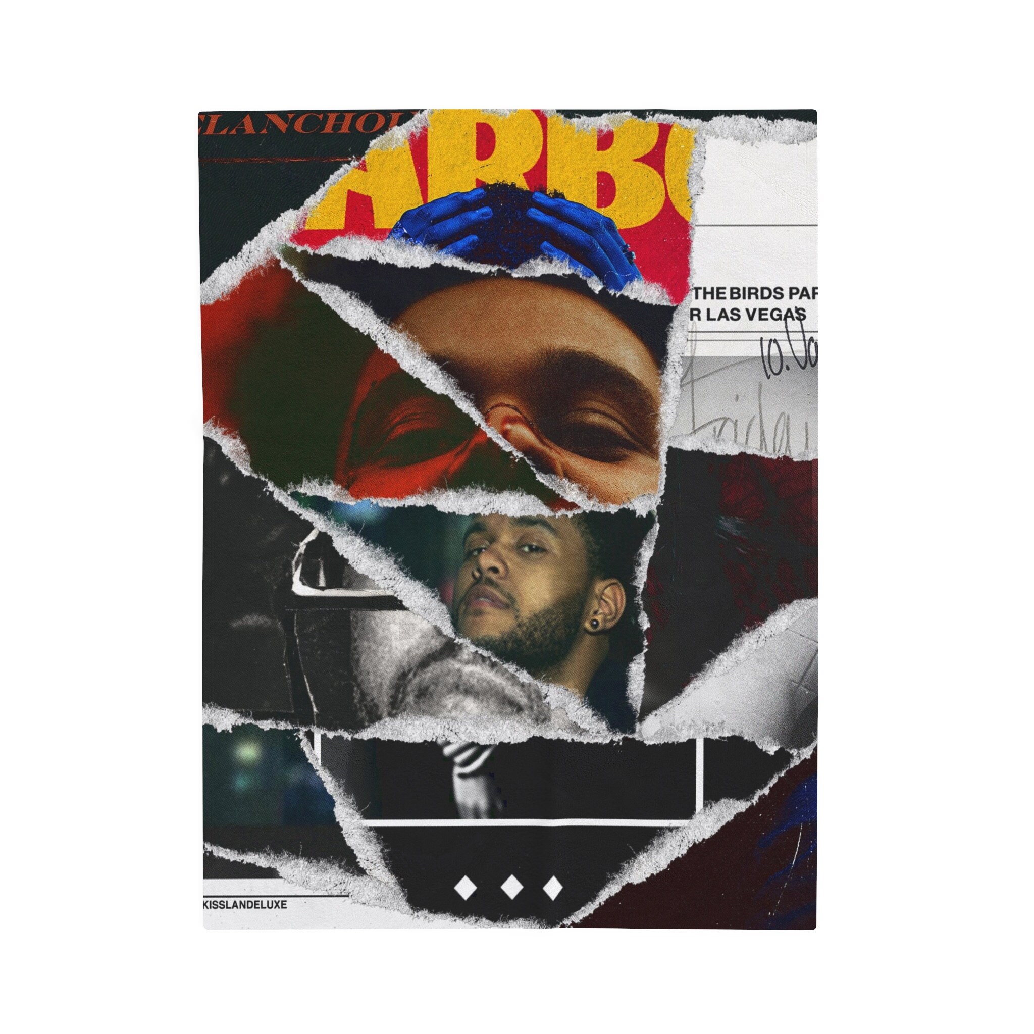 The Weeknd Album Cover Collage Throw Blanket Starboy/kissland/beauty ...