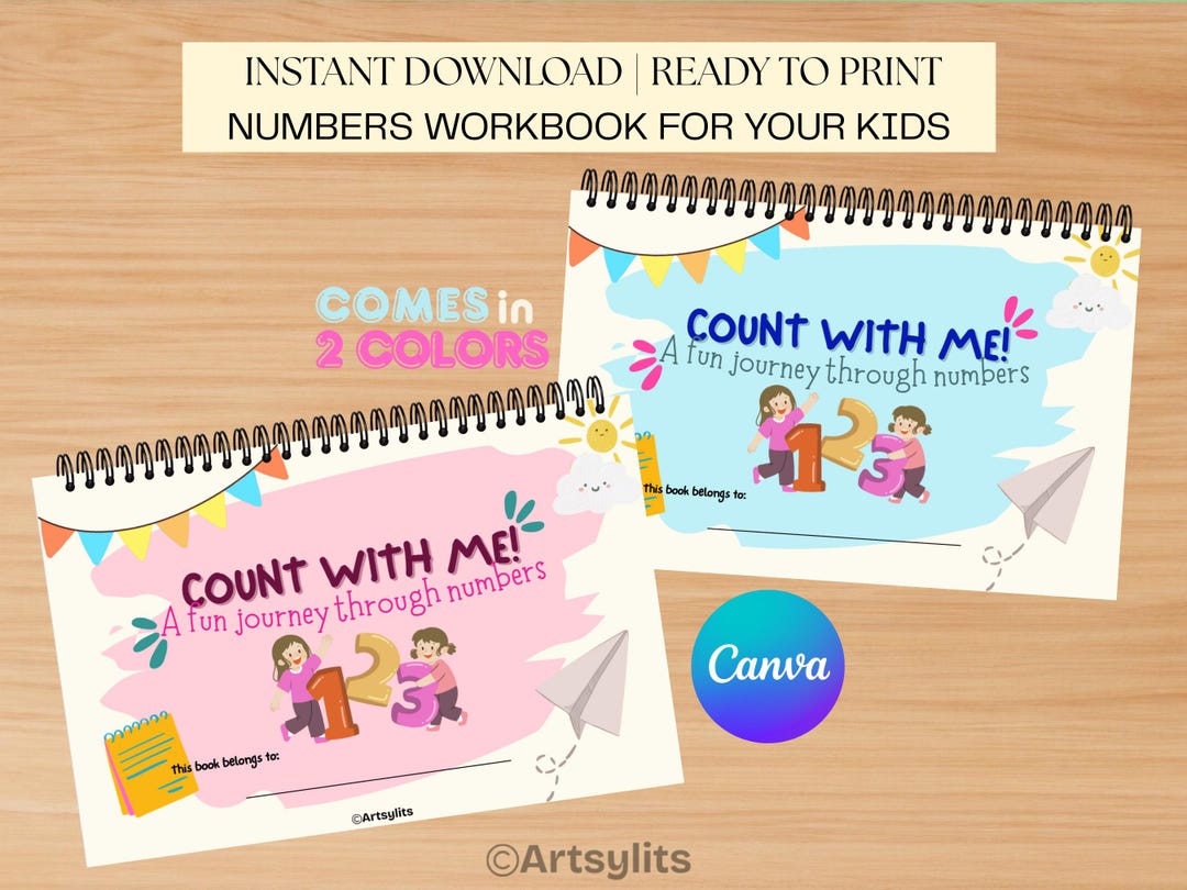 Counting Workbook for Kids 1-10 | Tracing Numbers, Matching, Coloring ...