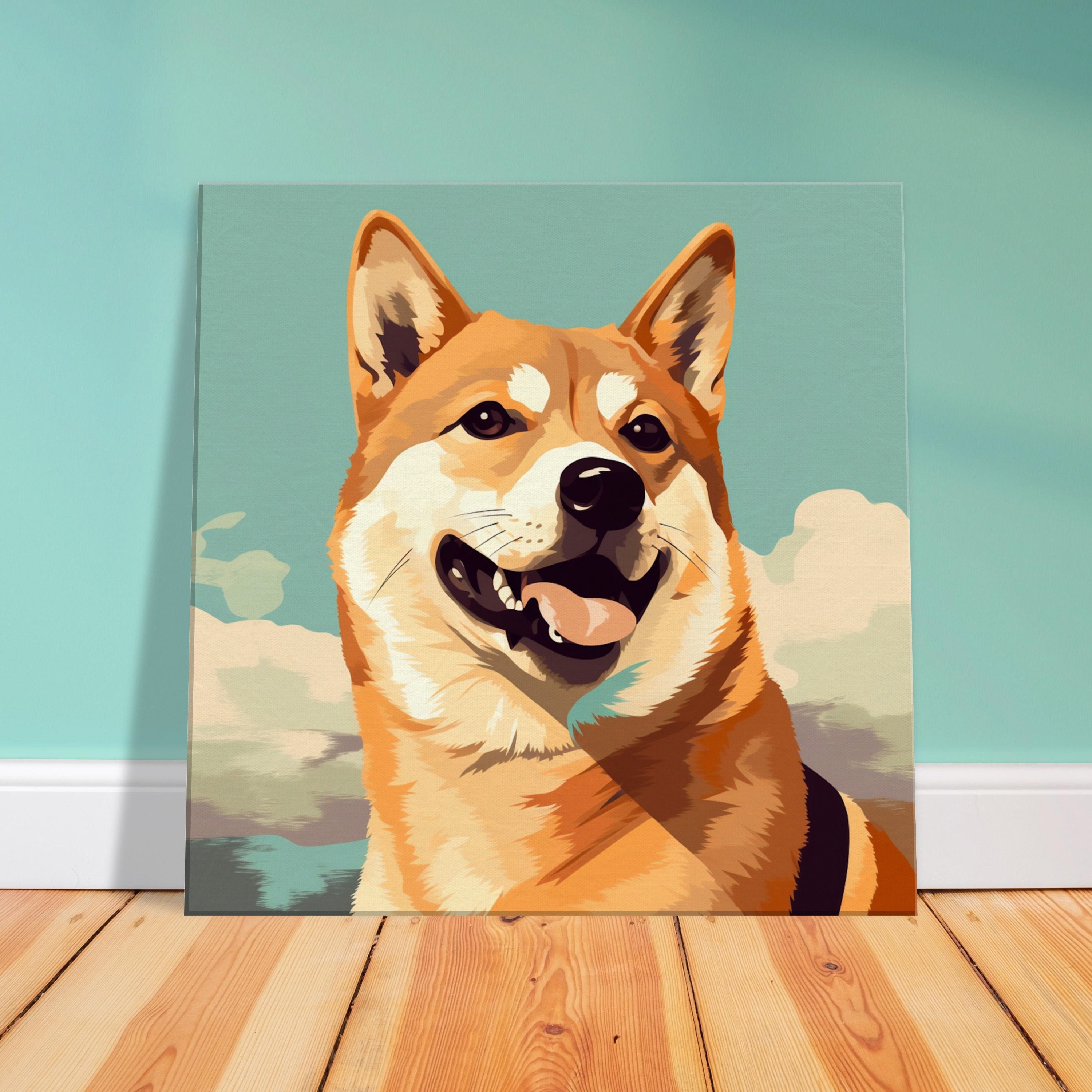 Shiba Inu Portrait Print Wall Art Home Decor - Etsy