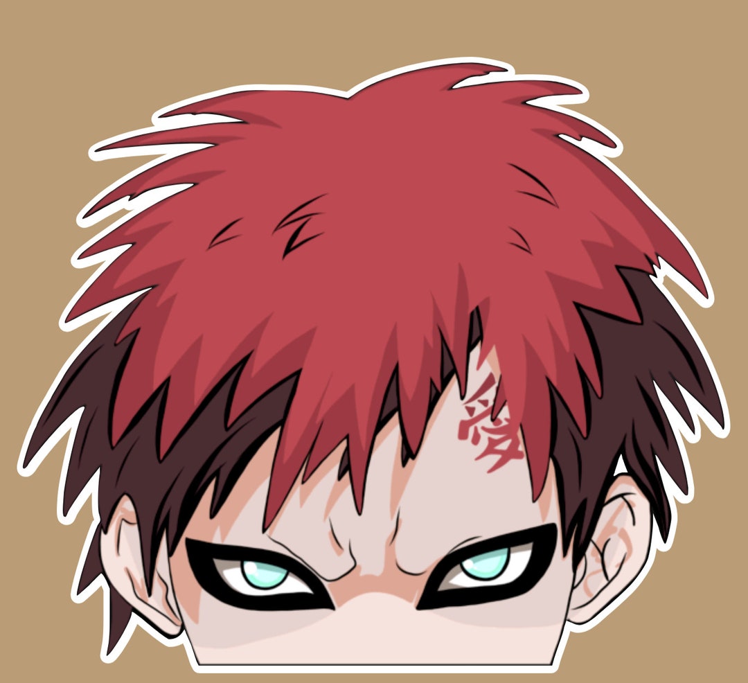 Naruto Gaara Peeker Vinyl Sticker / Decal - Etsy
