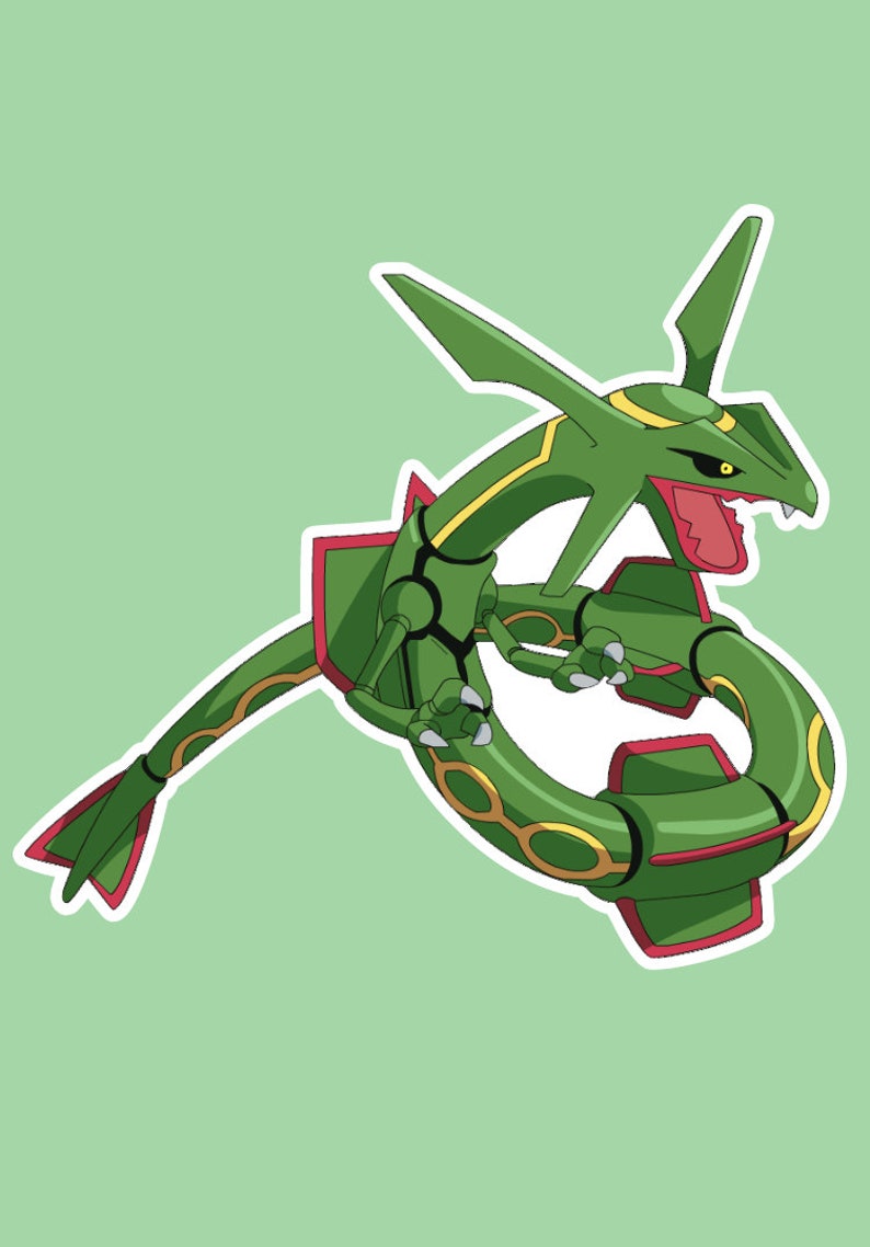 Pokemon Rayquaza Vinyl Sticker / Decal - Etsy