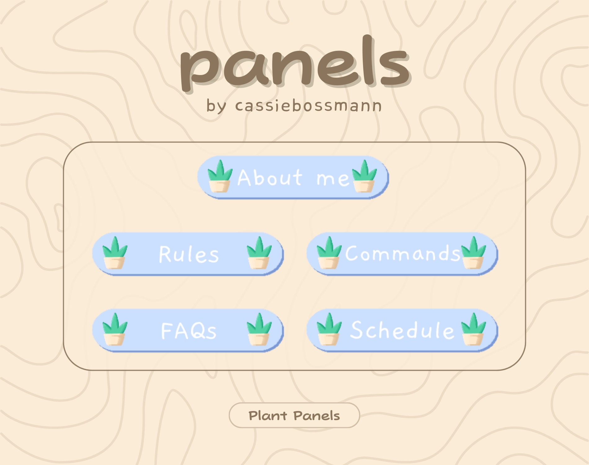 32 Cute Plant Panel Twitch Panels Lofi Cute Cottage Gamer Pngs for ...