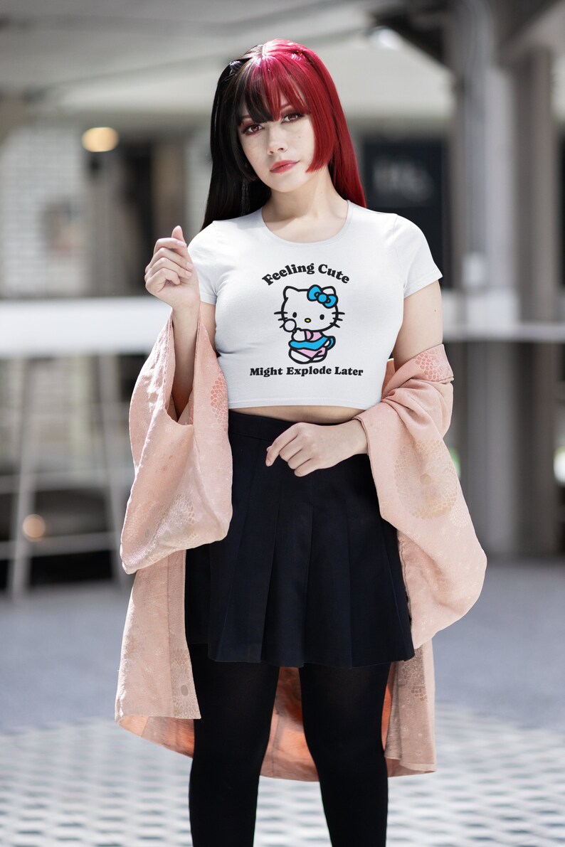 Hello Kitty Oversize Shirt, Fashion Gothic Tee, Sadrichgirl, Feeling ...