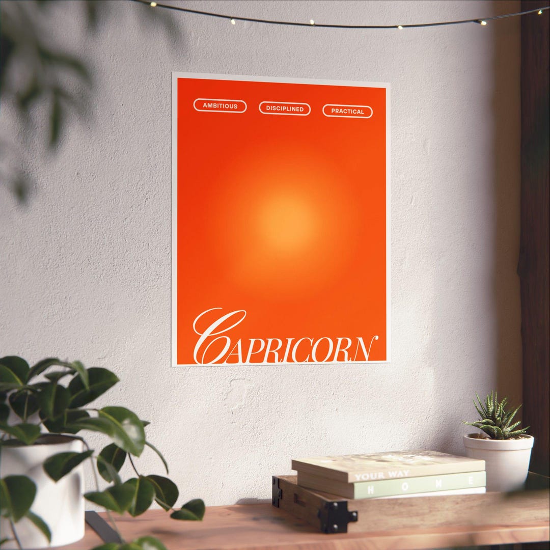 Capricorn Vertical Posters | Zodiac Wall Art | Astrology Decor | Aura ...