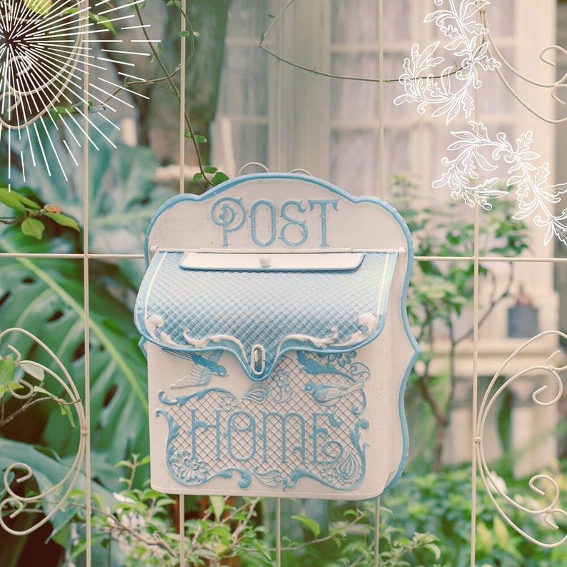 Retro Antique Mailbox Farmhouse Mailbox, Farmhouse Porch, Garden Decor ...