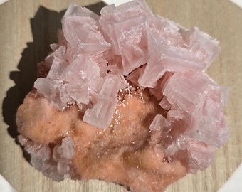 Pink Halite on Trona Specimen From Searles Lake - San Bernardino ...