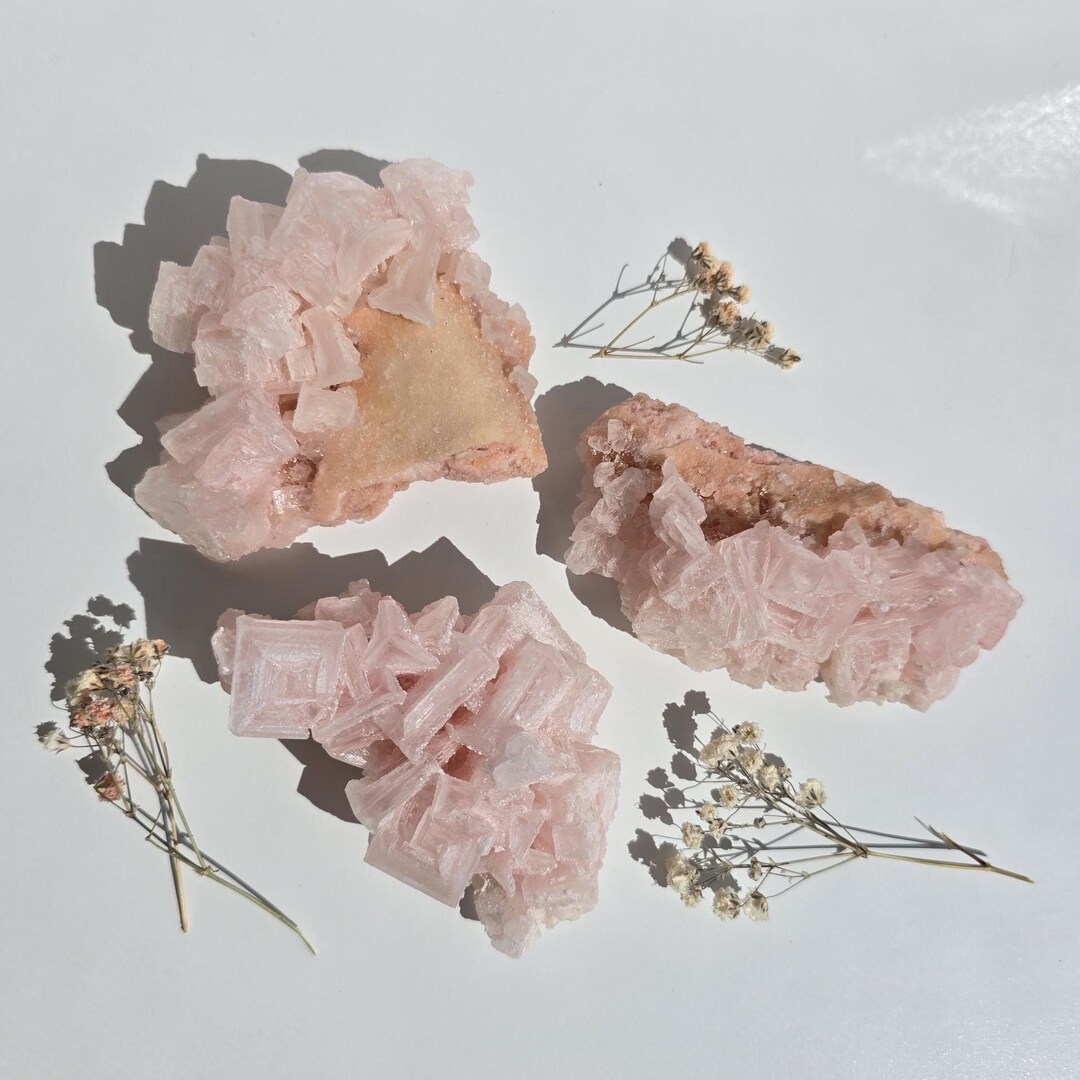 Pink Halite on Trona Specimen From Searles Lake - San Bernardino ...