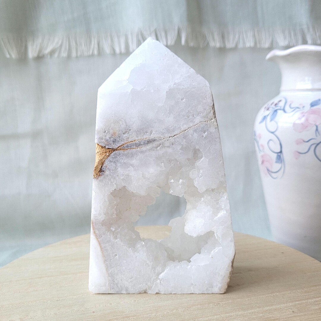 Moroccan Geode Quartz Druzy Portal Tower - Clear Quartz Rock Crystal ...