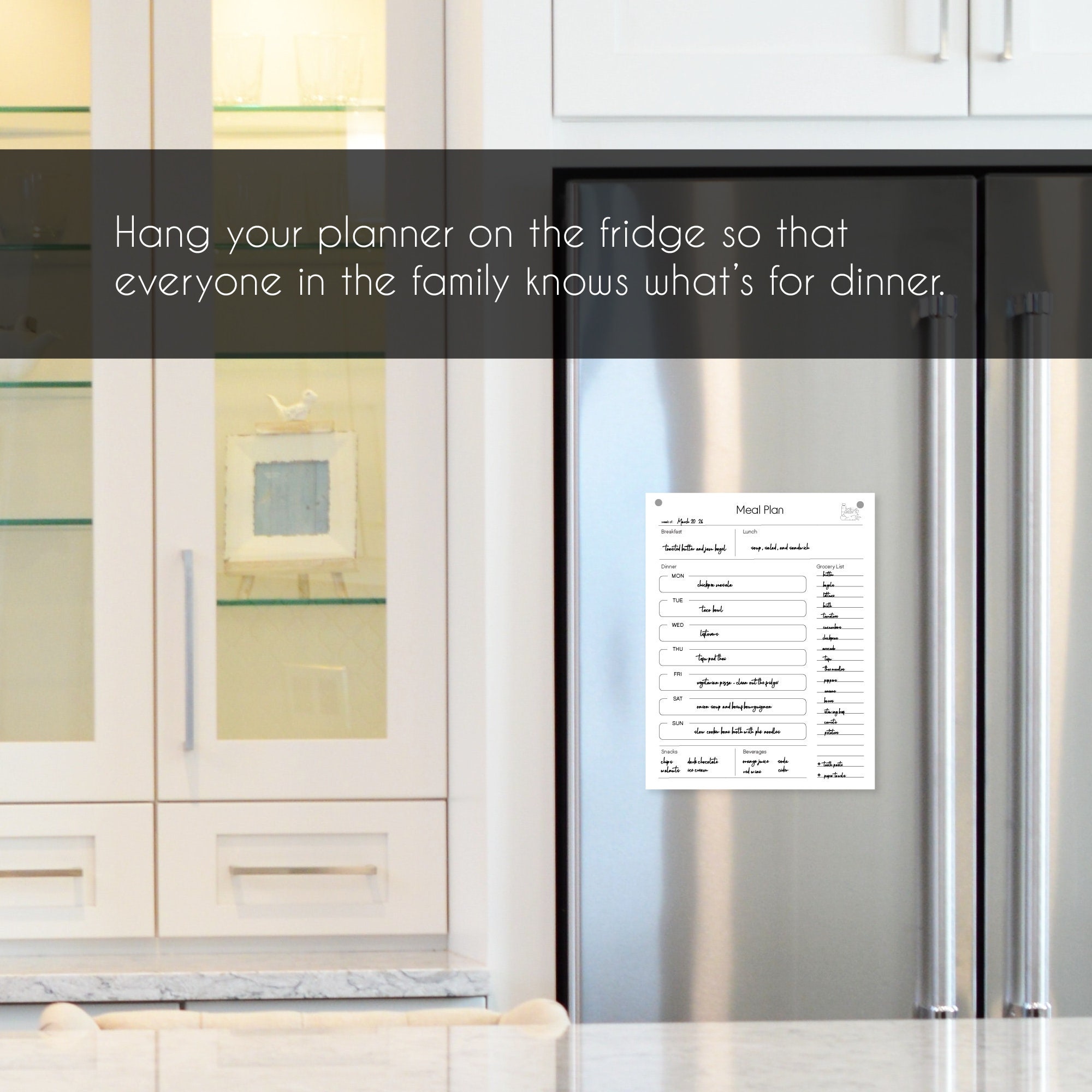 Family Meal Planner - Etsy