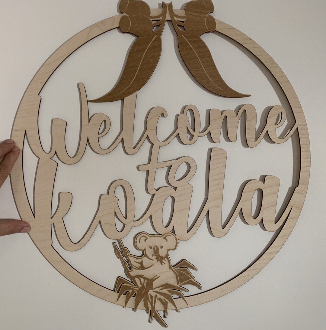 Welcome to Koala Room Name Circle Design - Etsy
