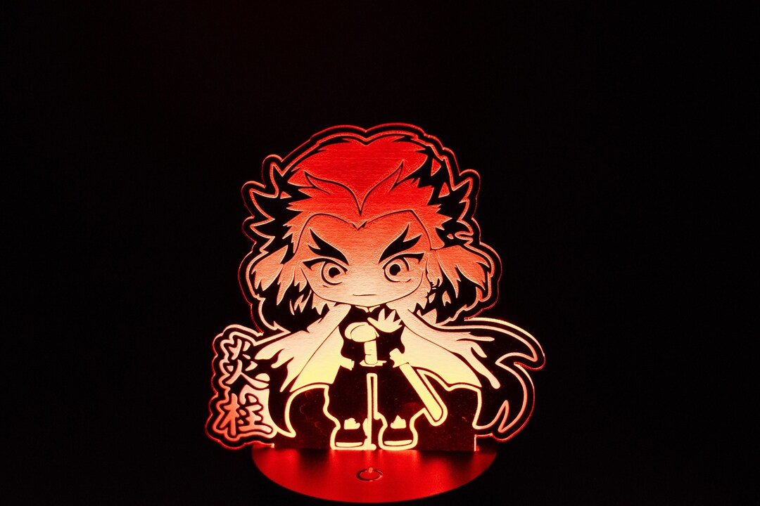 Rengoku Acrylic LED Light | Demon Slayer Light - Etsy