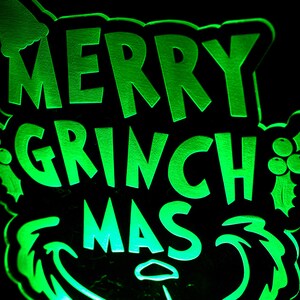 Merry Grinchmas Light Grinch LED Light Grinch Light - Etsy