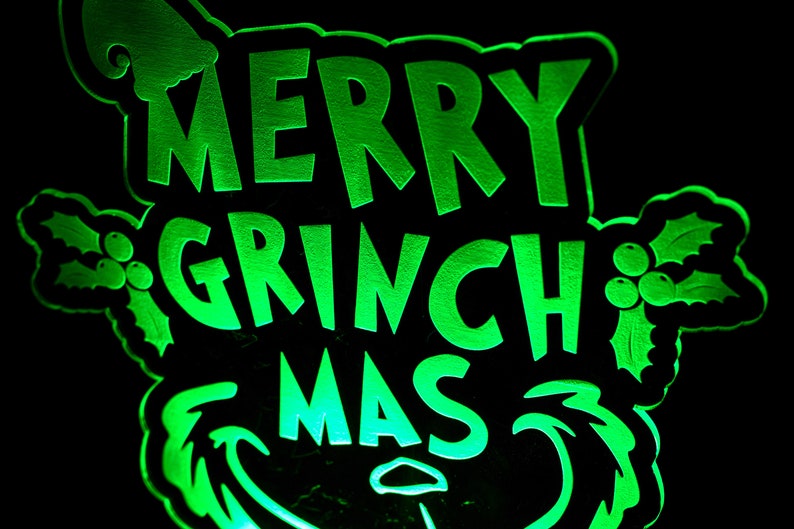 Merry Grinchmas Light Grinch LED Light Grinch Light - Etsy