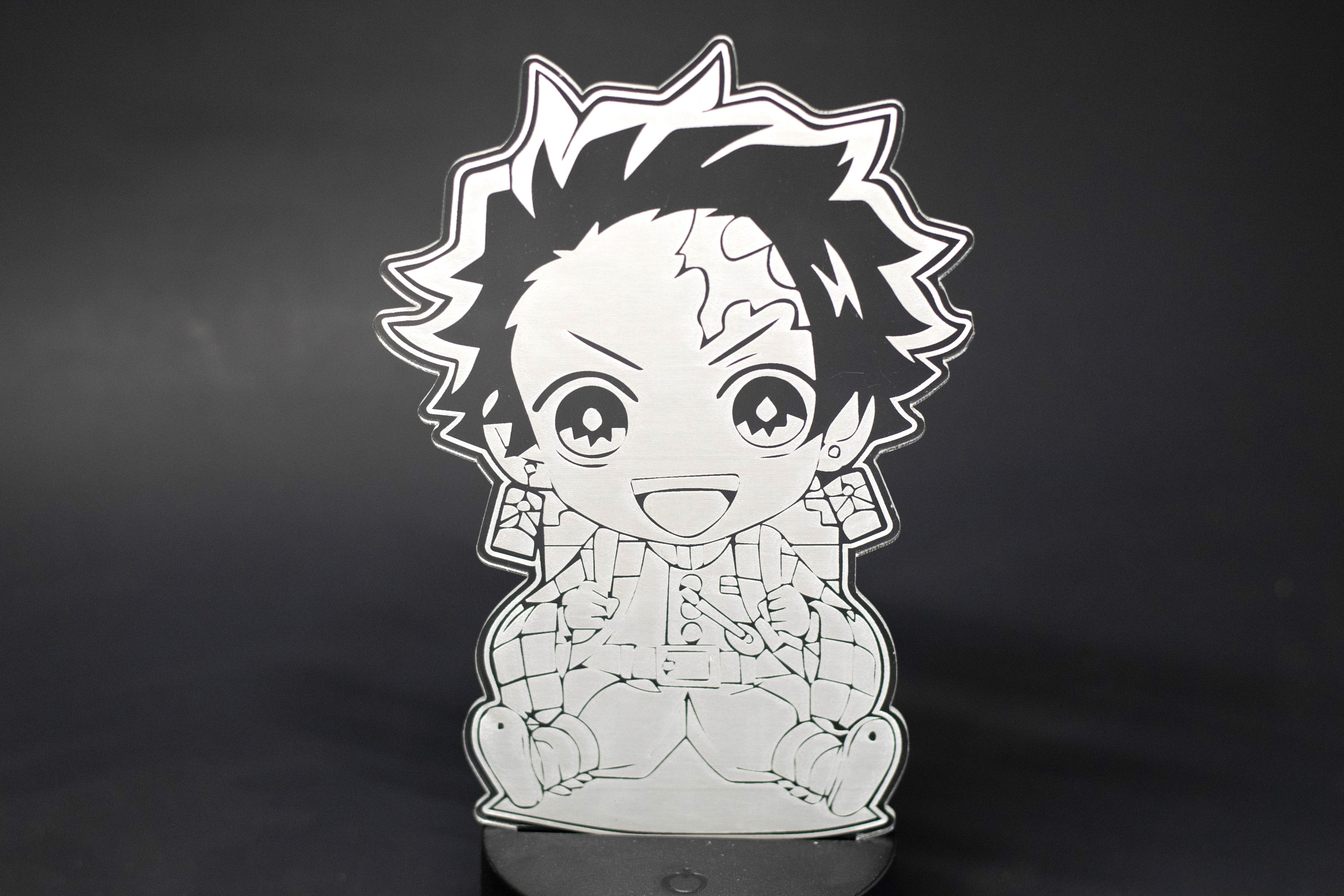 Cute Chibi Tanjiro Acrylic LED Light Demon Slayer Light - Etsy
