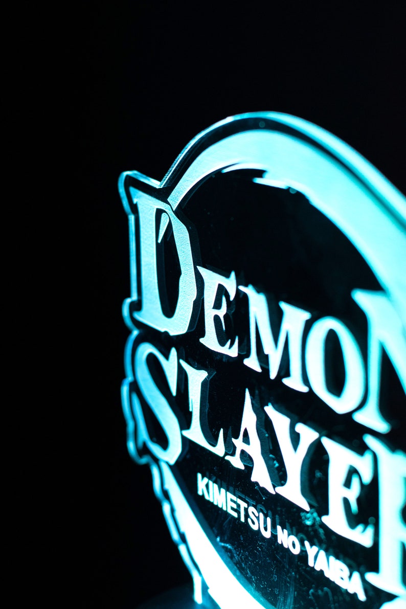 Demon Slayer Logo LED Light Demon Slayer Acrylic Light - Etsy