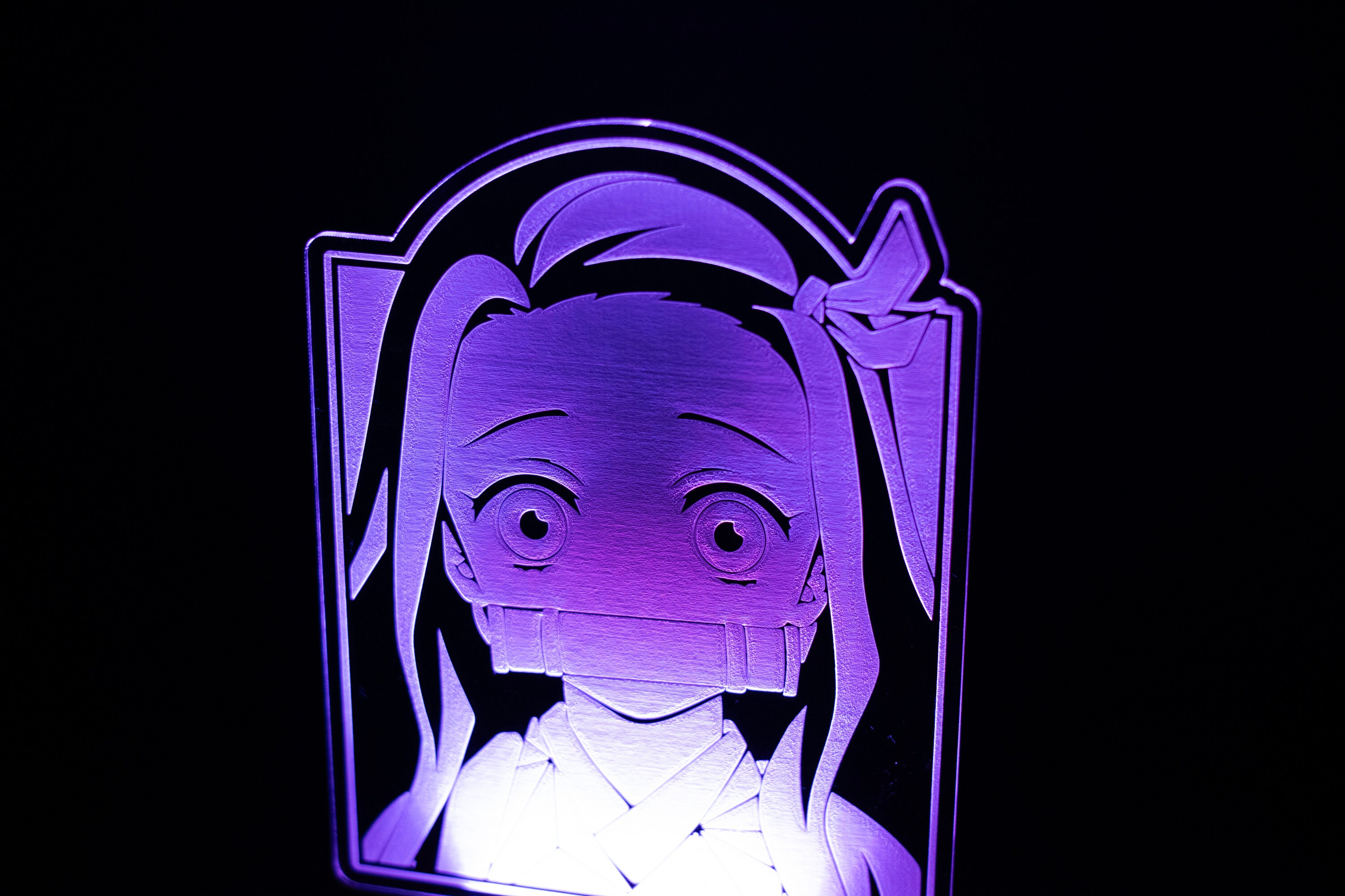 Nezuko Light Demon Slayer LED Light Nezuko Art - Etsy