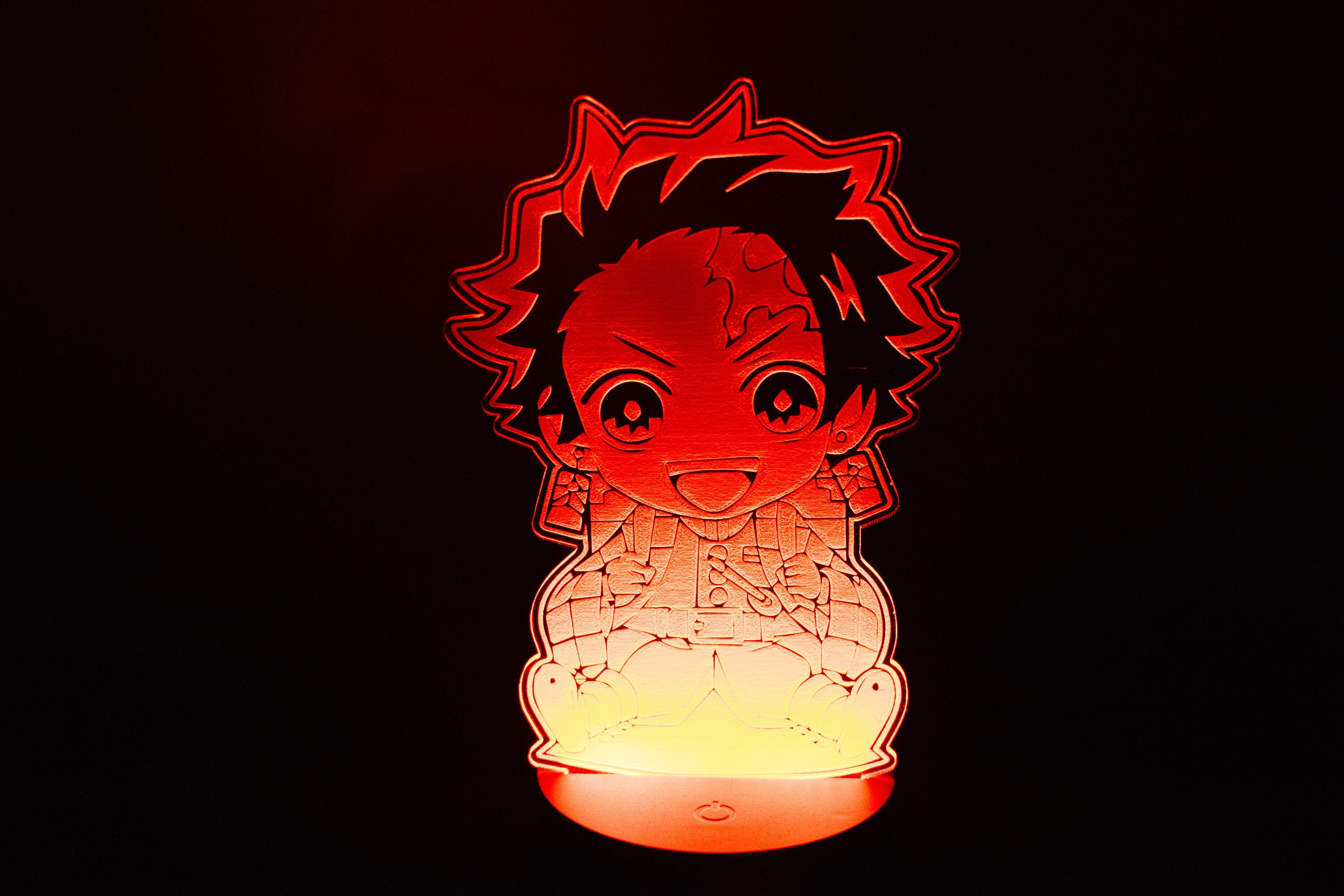Cute Chibi Tanjiro Acrylic LED Light Demon Slayer Light - Etsy