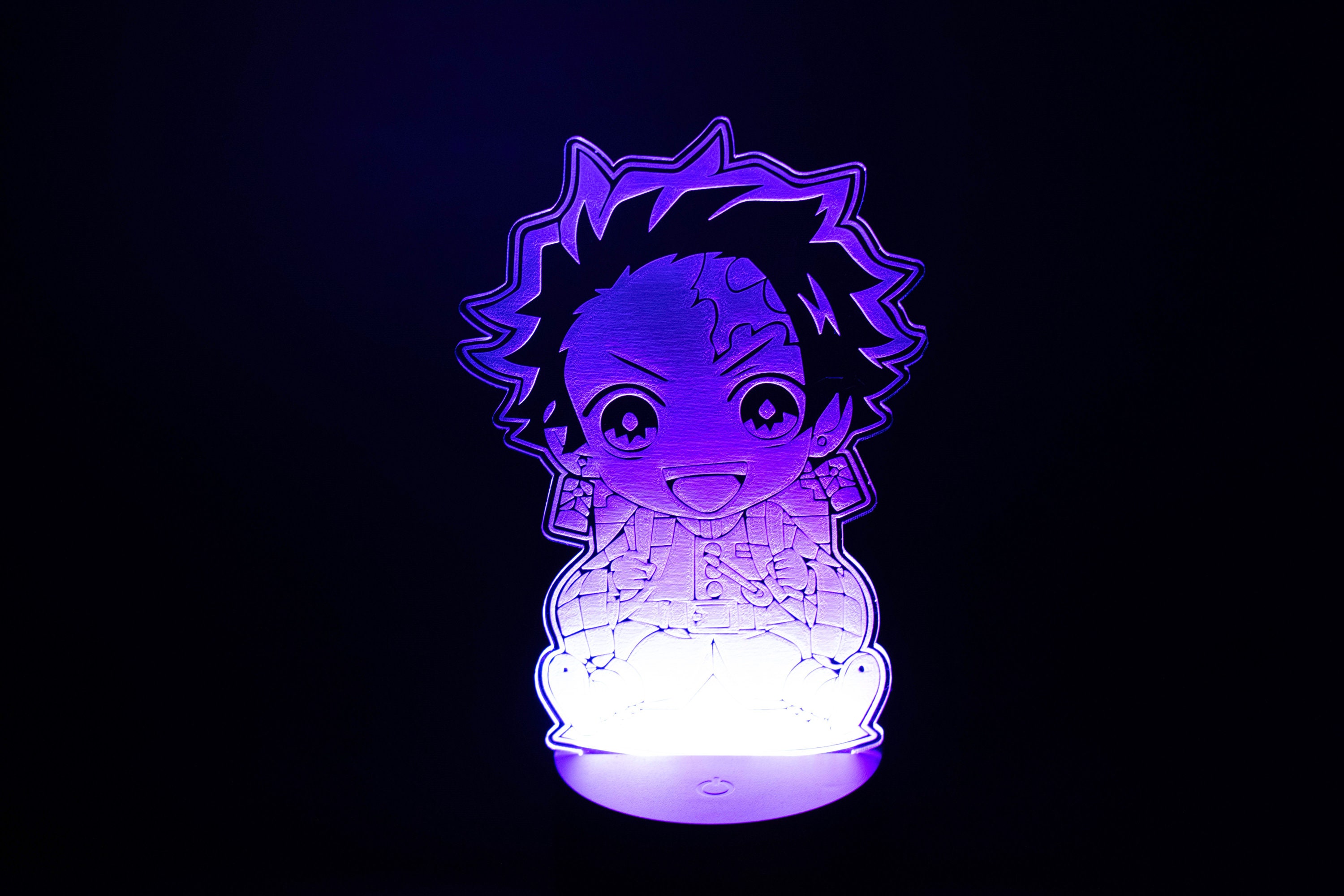 Cute Chibi Tanjiro Acrylic LED Light Demon Slayer Light - Etsy