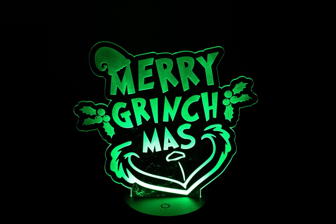 Merry Grinchmas Light Grinch LED Light Grinch Light - Etsy