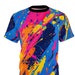 Paint Splatter Pattern on Blue AOP Shirt - Cool Paint Shirt - Funky All ...