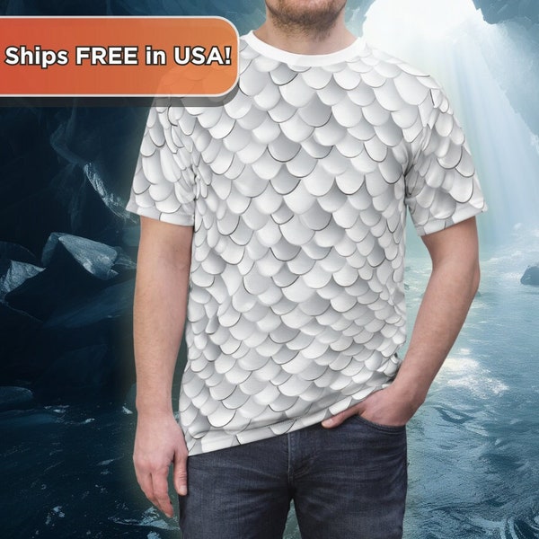 White Dragon Scale Shirt - Etsy