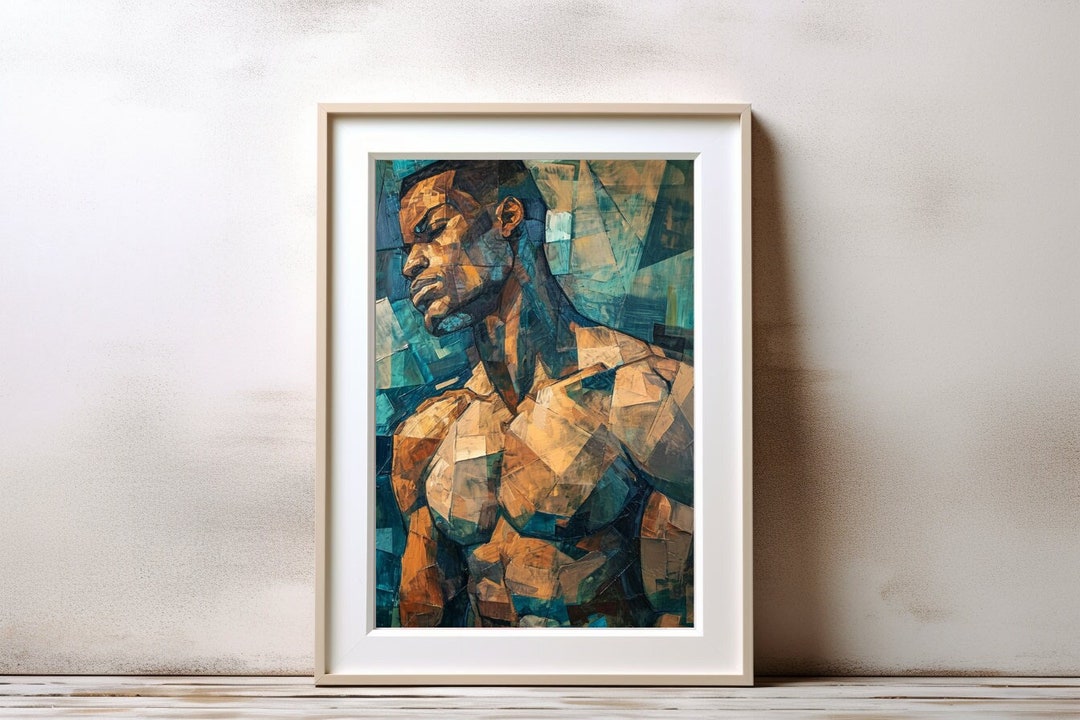 Expectations - Abstract Painting of a Man - Cubist Portrait of a Man ...
