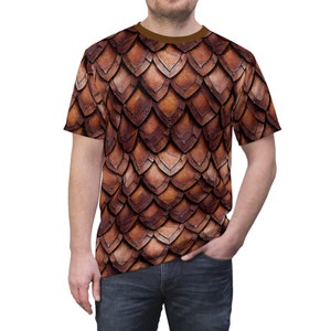 Leather Scale Armor AOP Tee Shirt - Armor Shirt - All Over Print ...