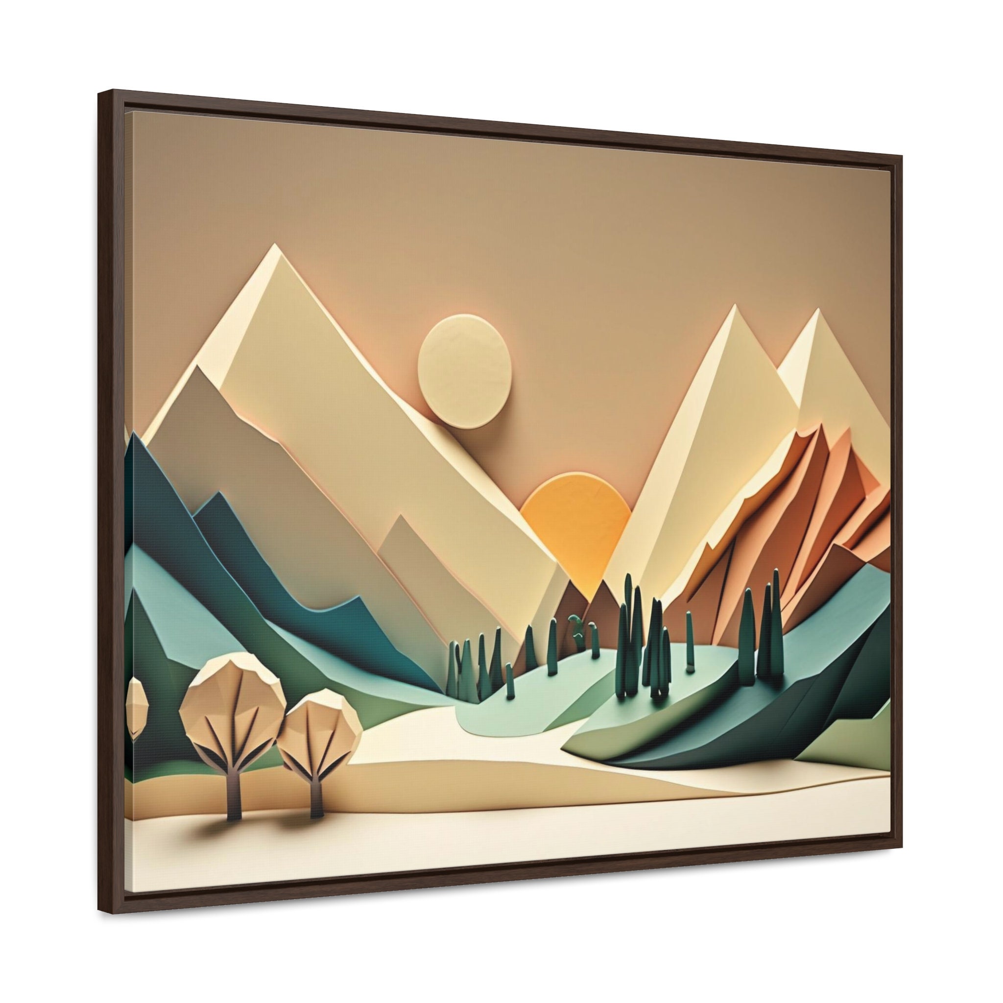 Papercraft Landscape - Moon, Sun, Mountains and Trees - Cute Picture ...