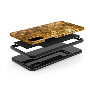 Bright Gold Mosaic Tiles in Pattern Print on iPhone Case - Tough Phone ...