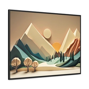Papercraft Landscape - Moon, Sun, Mountains and Trees - Cute Picture ...