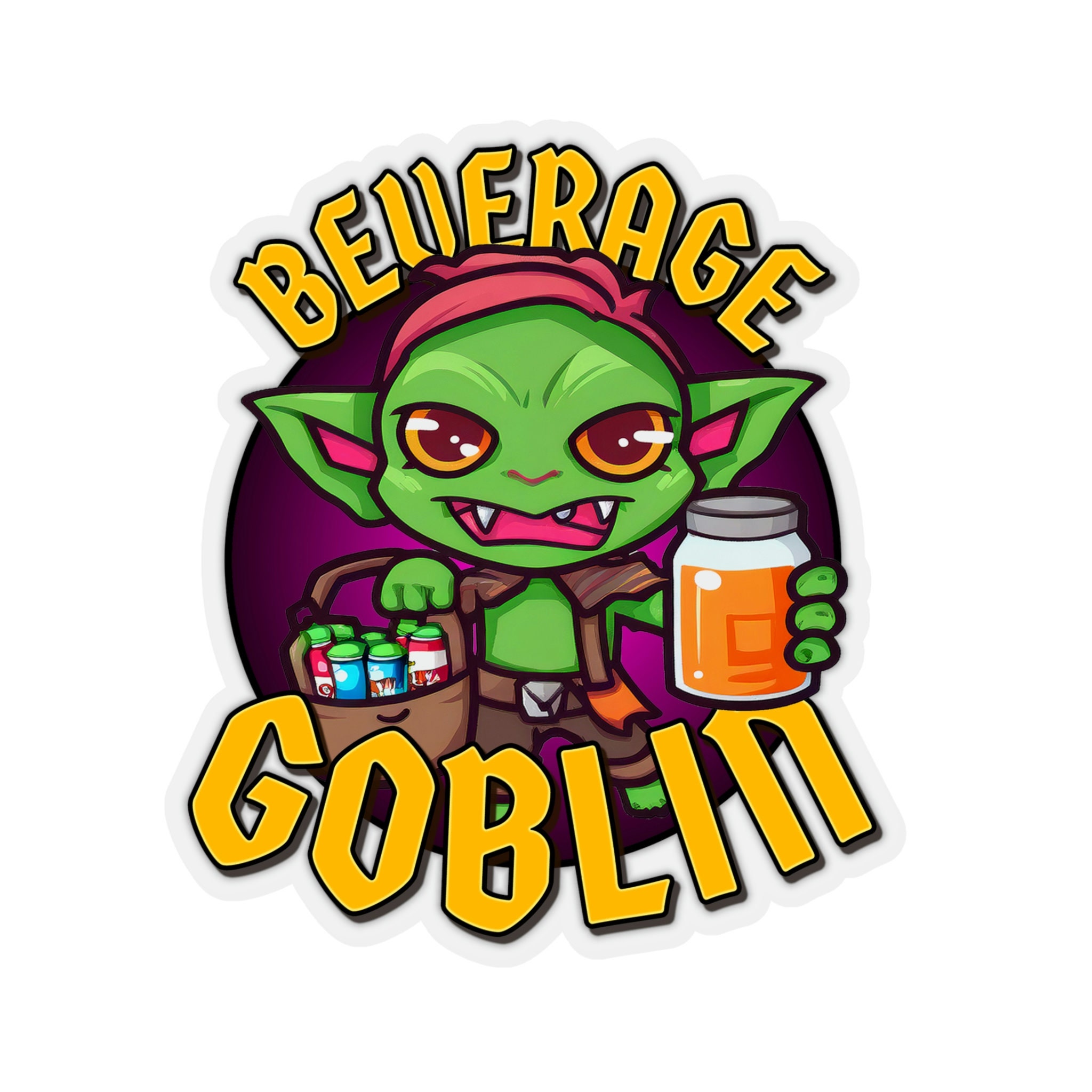 Beverage Goblin High Quality Vinyl Kiss-cut Stickers Goblin Sticker - Etsy