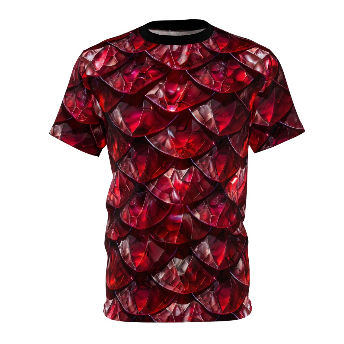 Gem Series: Ruby Dragon Scales AOP Tee Shirt - All Over Print T-shirt ...