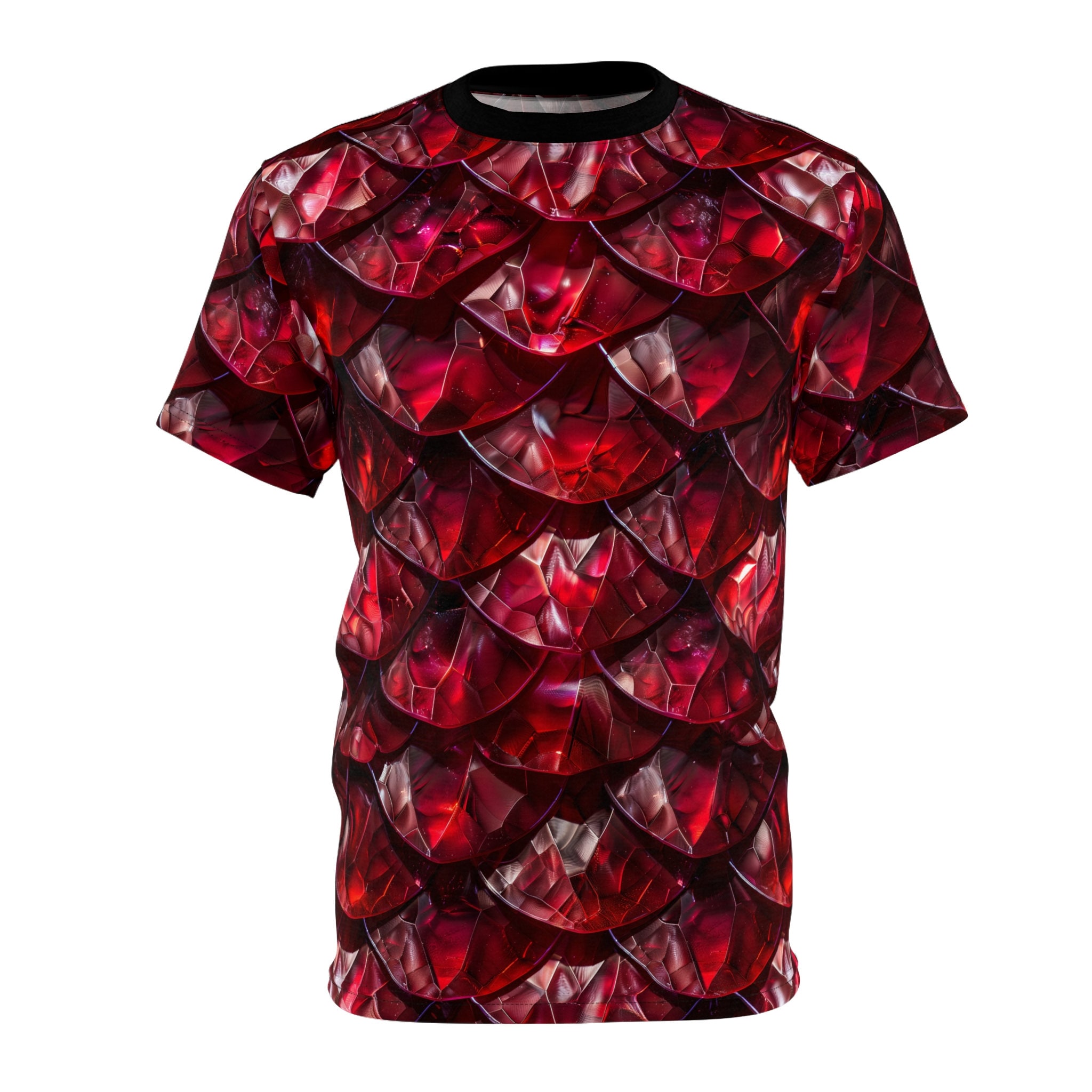 Gem Series: Ruby Dragon Scales AOP Tee Shirt - All Over Print T-shirt ...