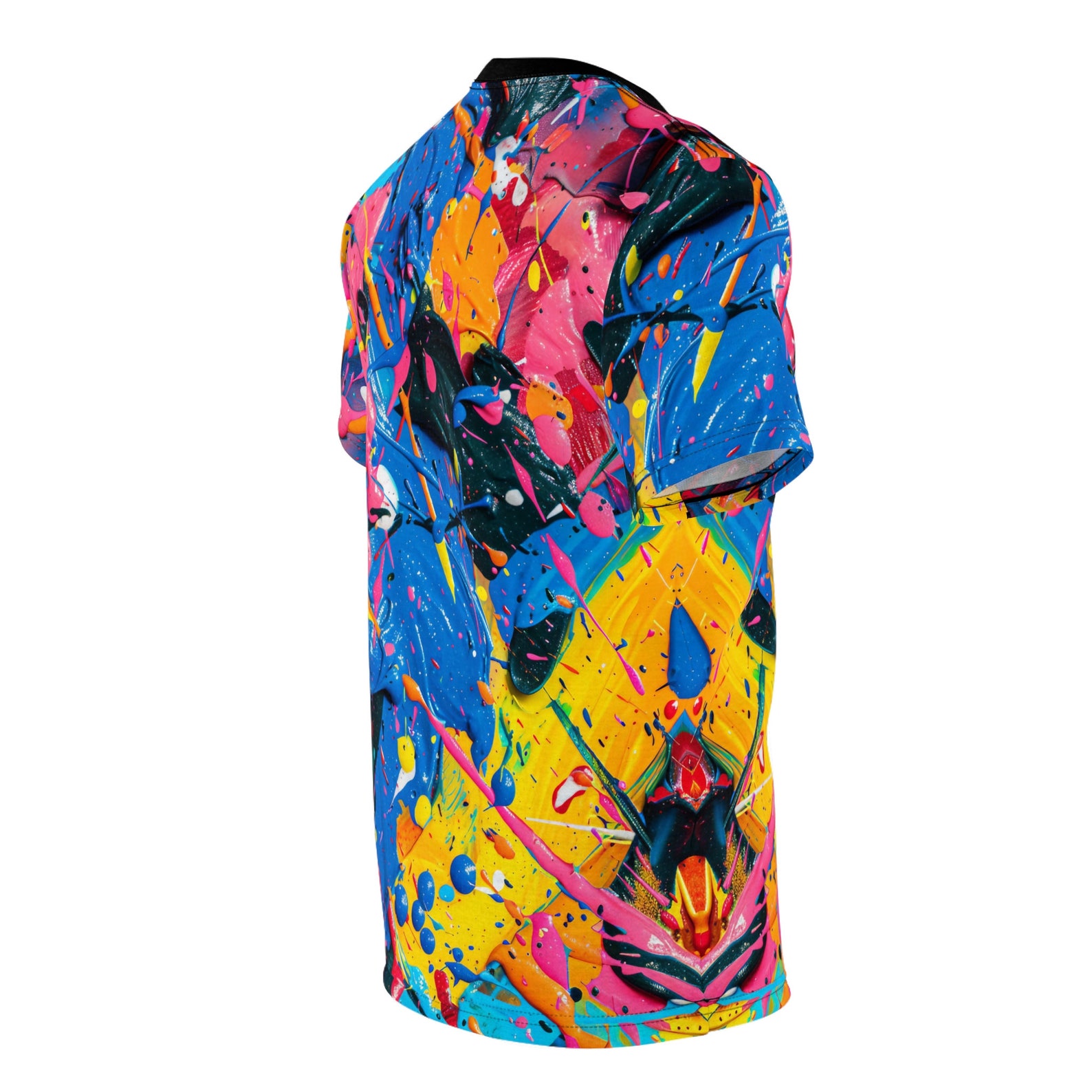 Abstract Paint Splatter T-shirt - Colorful Graphic Tee - Etsy