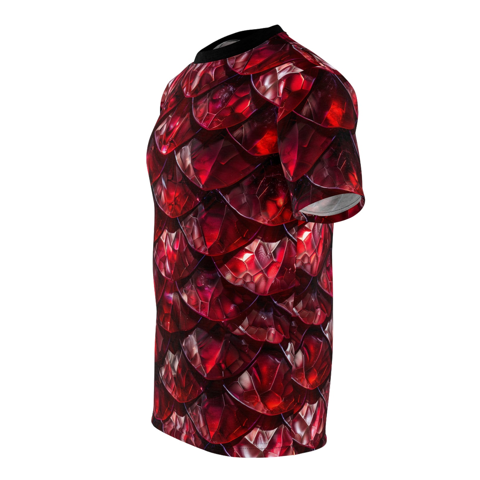 Gem Series: Ruby Dragon Scales AOP Tee Shirt - All Over Print T-shirt ...