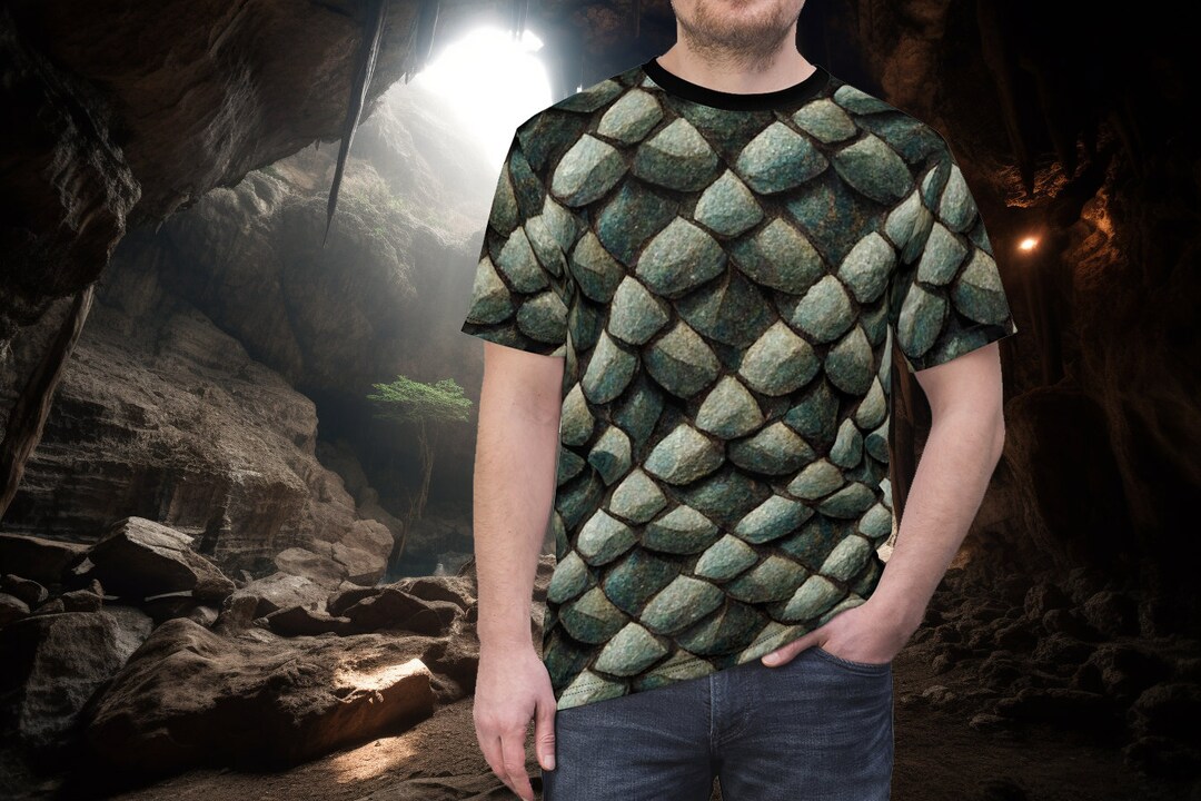 Stone Scale Armor AOP Tee Shirt - Rock Armor Shirt - All Over Print ...