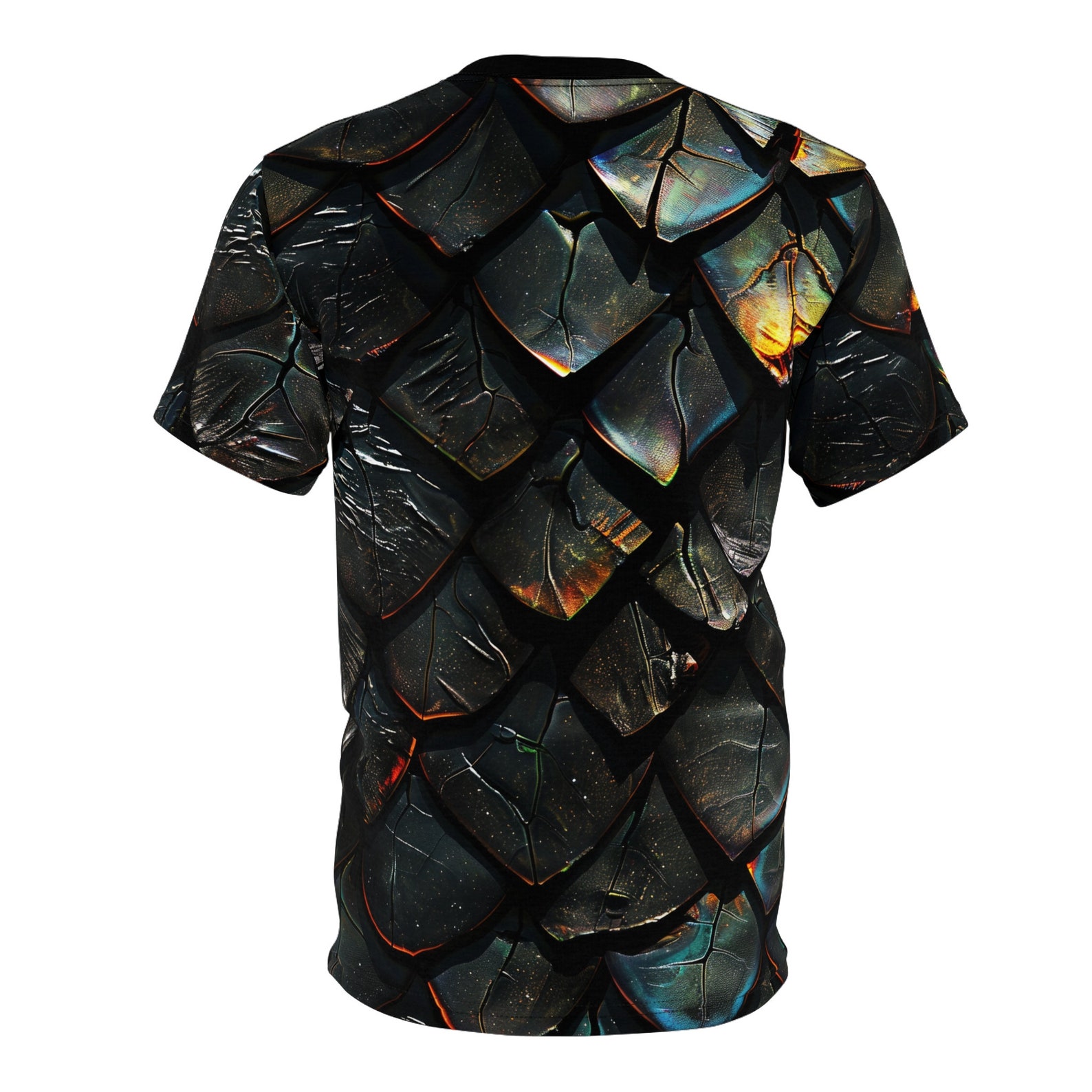 Gem Series: Obsidian Dragon Scales AOP Tee Shirt - All Over Print T ...