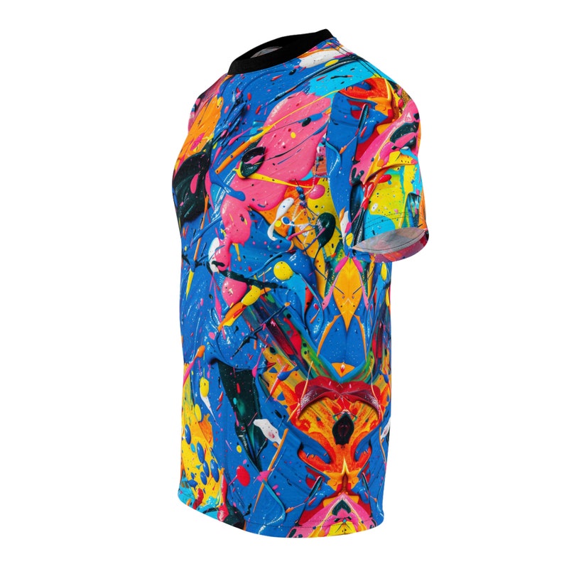 Abstract Paint Splatter T-shirt - Colorful Graphic Tee - Etsy