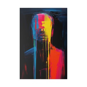 Melted in Neon - Oil Painting Print on Canvas - Etsy