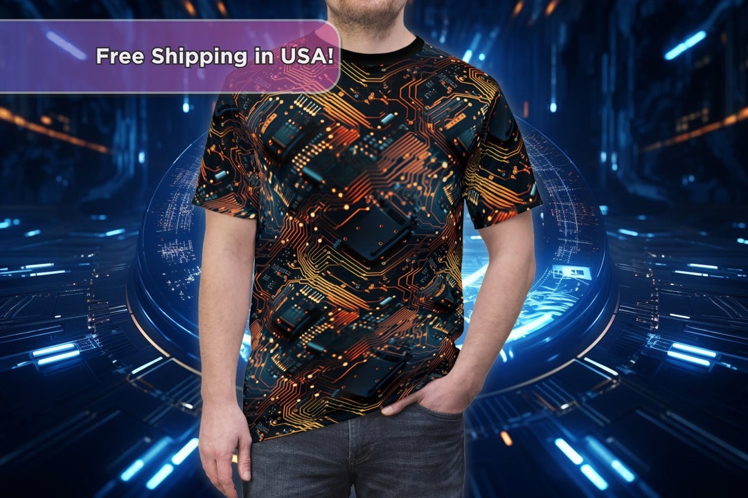Awesome Circuit Board Pattern T-shirt - All Over Print Shirt - Circuit ...