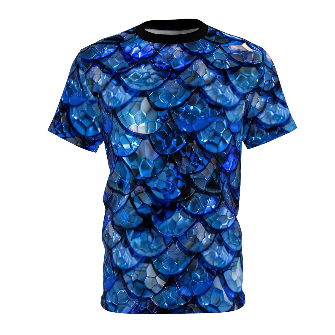Gem Series: Sapphire Dragon Scales AOP Tee Shirt - All Over Print T ...